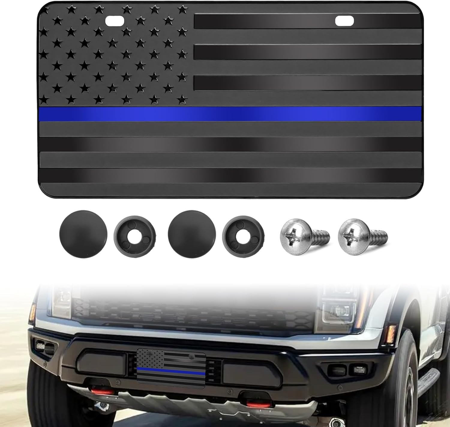 Amazon.com: American Flag Frame - Vintage Aluminum Metal 3D Embossed ...