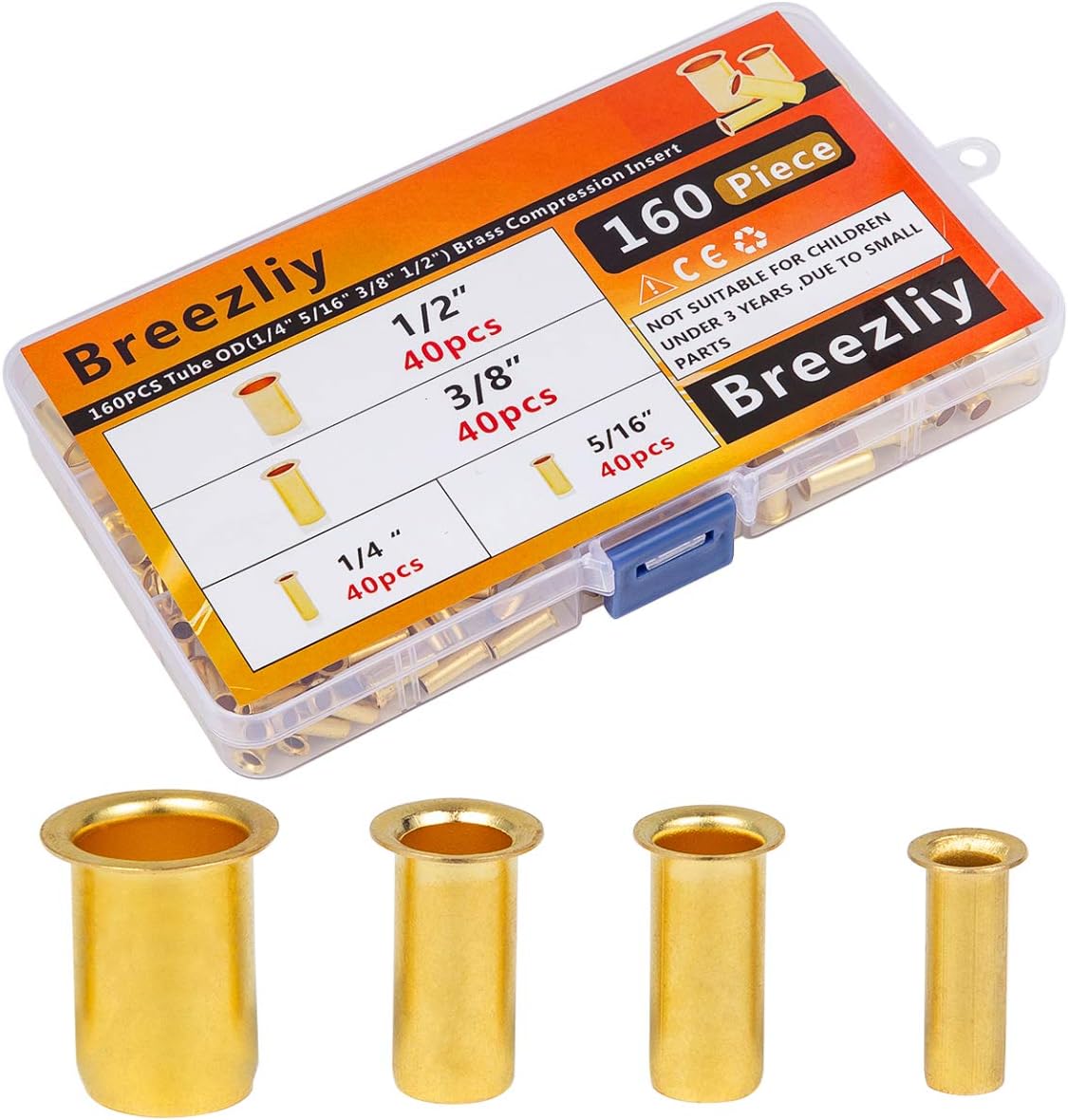 160pcs Tube OD(1/4 5/16'' 3/8 1/2) Brass Nepal | Ubuy