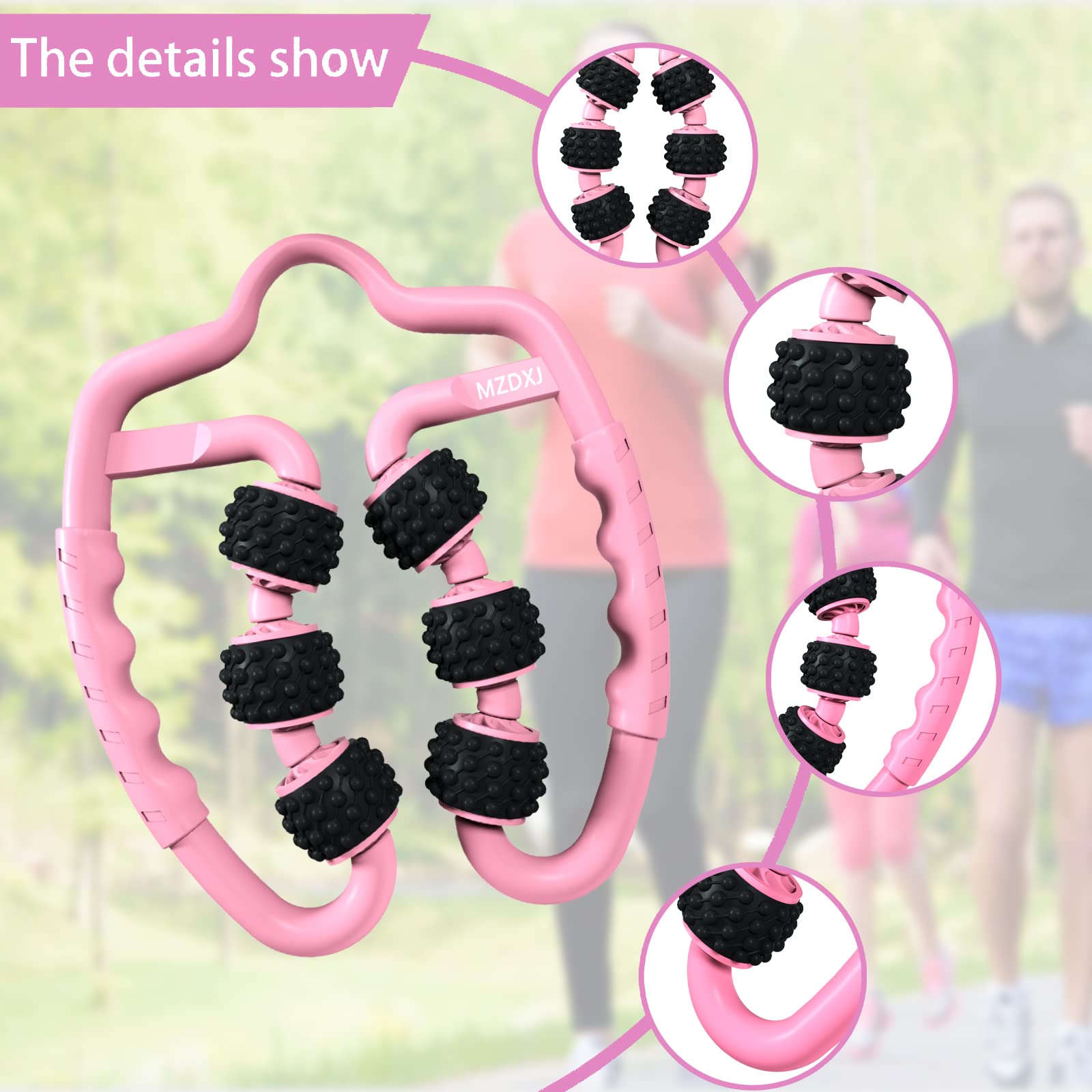 Snapklik.com : Upgraded Six-Wheel Muscle Roller - Arm & Leg Massager ...