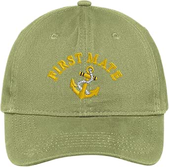 Amazon.com: First Mate with Ships Anchor Embroidered Low Profile Ball ...