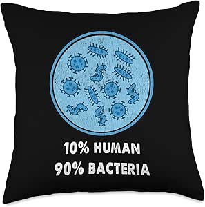 Amazon.com: Funny Bacteria microbiome halloween costume Throw Pillow ...