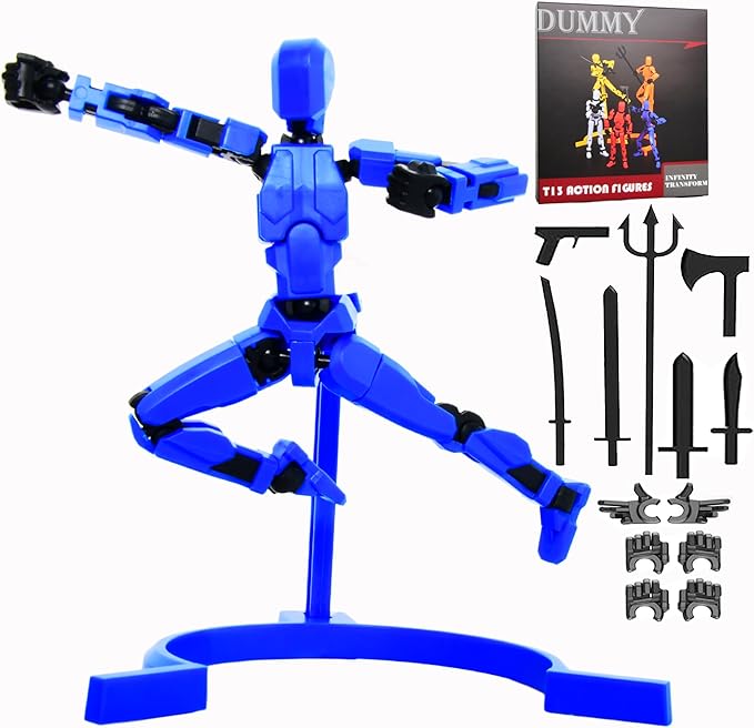 Amazon.com: T-13 Creative Action Figure with Pose Stand,Anime Robot ...