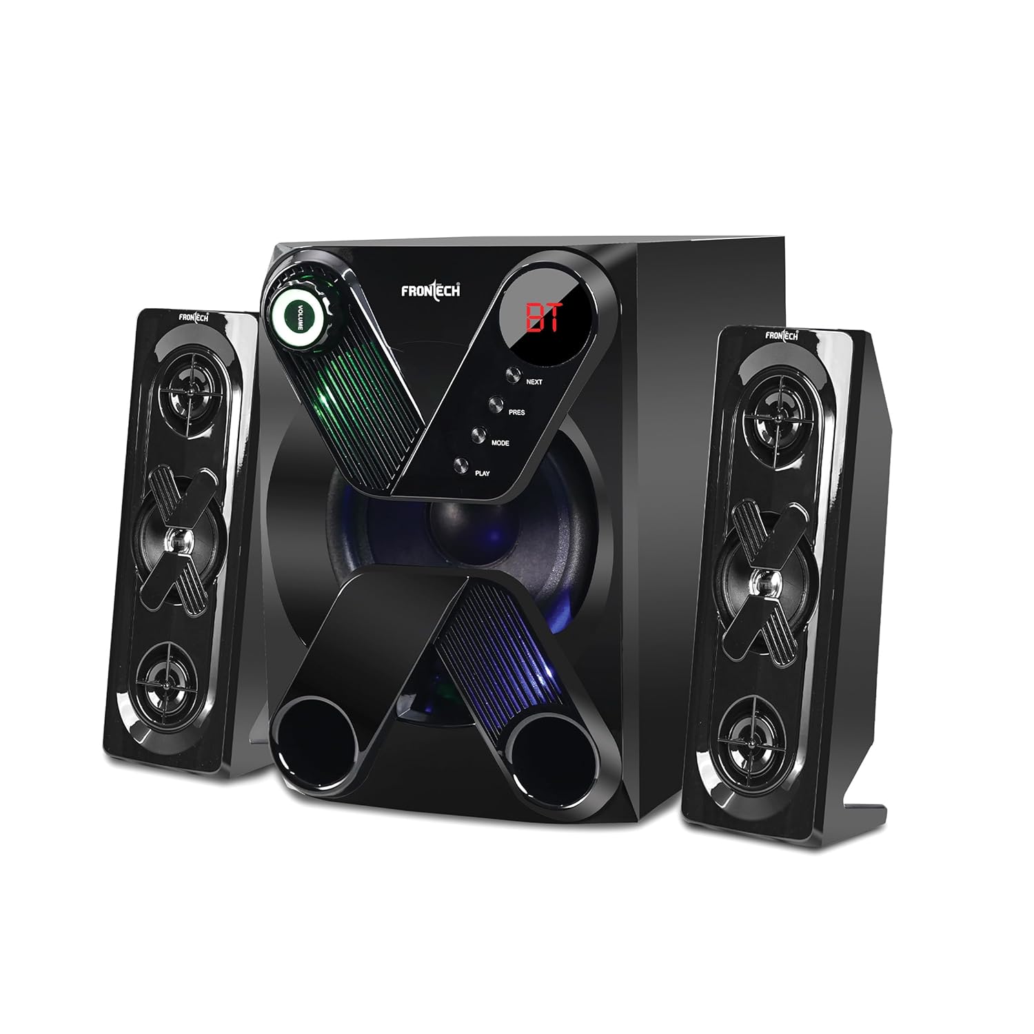 FRONTECH SW-0143 2.1 Channel Bluetooth Speaker System - 90W, USB/BT/FM ...