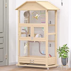 Amazon.com: Bird Cage - Parakeet Cages, Outdoor Bird Aviary, Outdoor ...