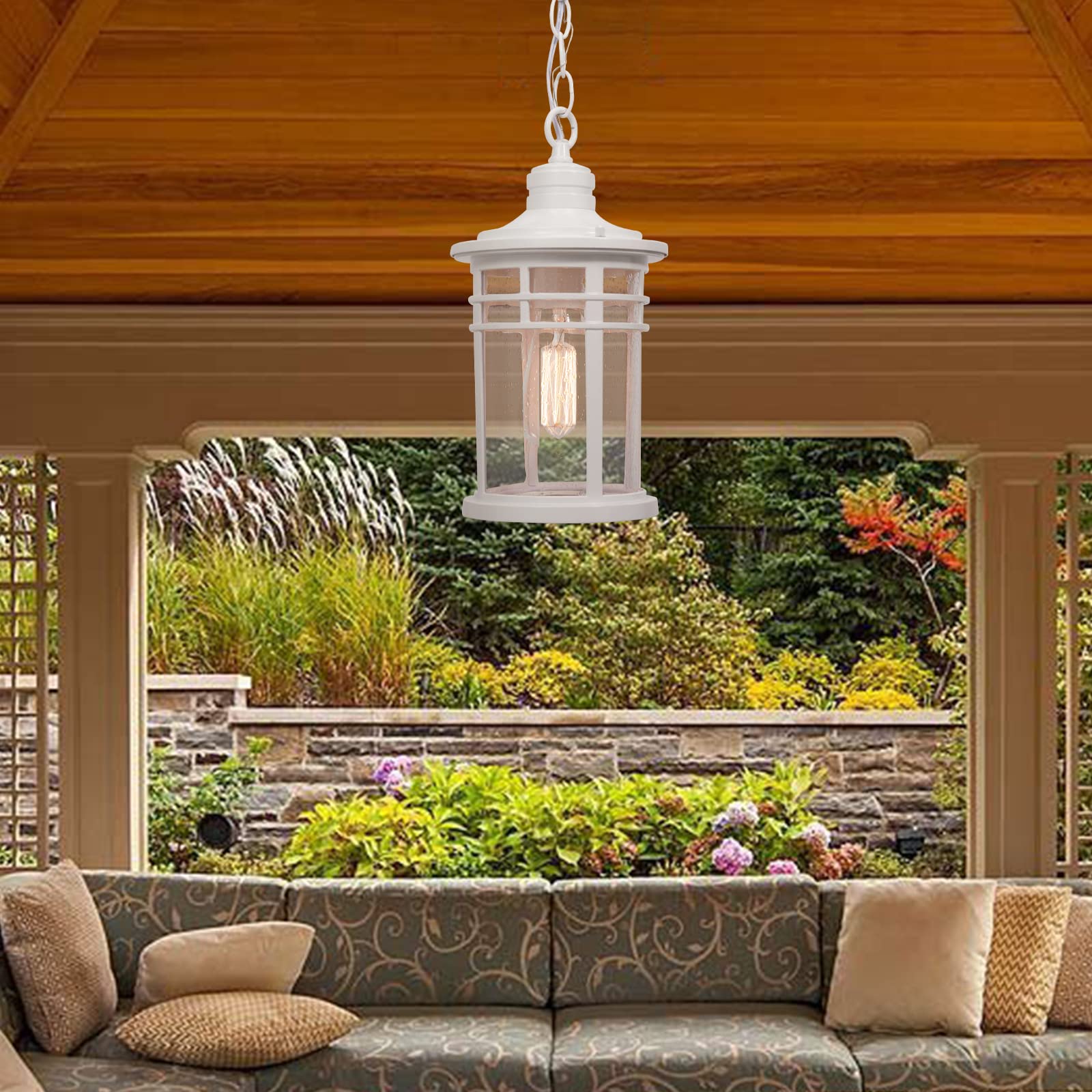 Darkaway Outdoor Pendant Lights for Porch, Outdoor Chandelier Hanging ...