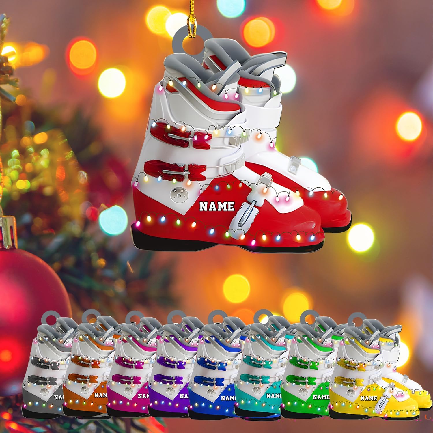 Amazon.com: Personalized Skiing Ornament Ski Ornament Love Skiing ...