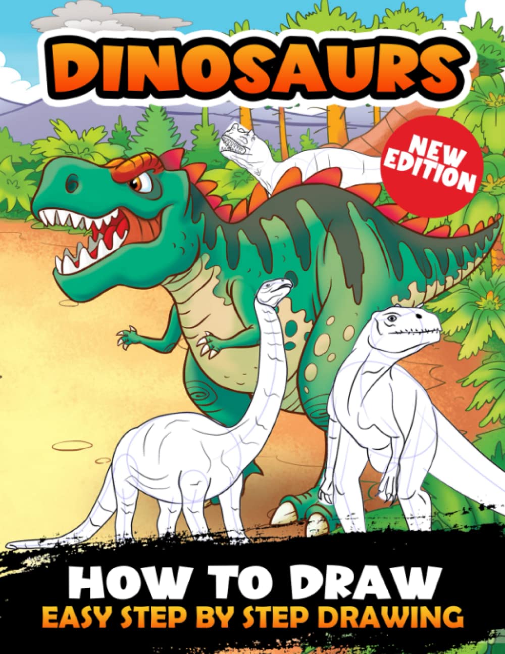 How To Draw Dinosaurs: Learn to Draw Step-By-Step With 30+ Drawing ...