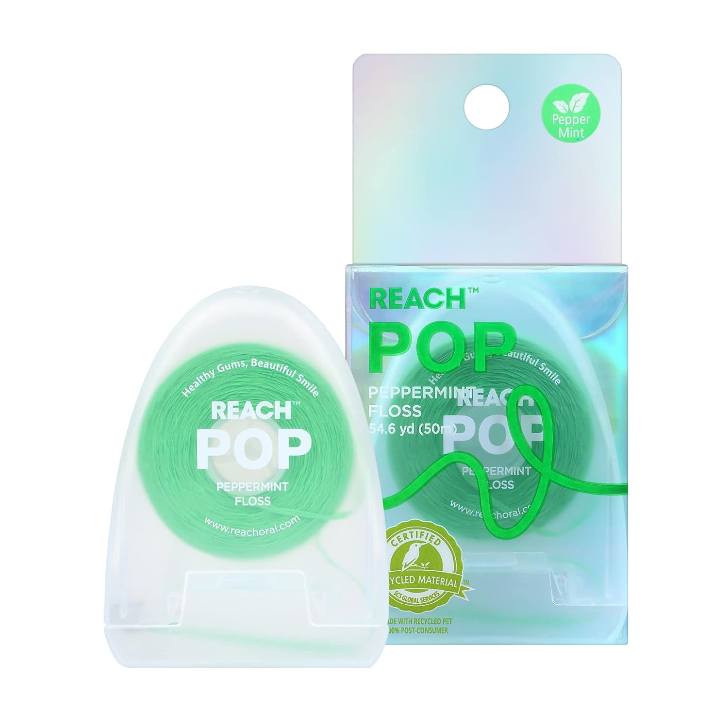 Amazon.com : REACH POP Dental Floss, Peppermint, Plaque Remover for ...