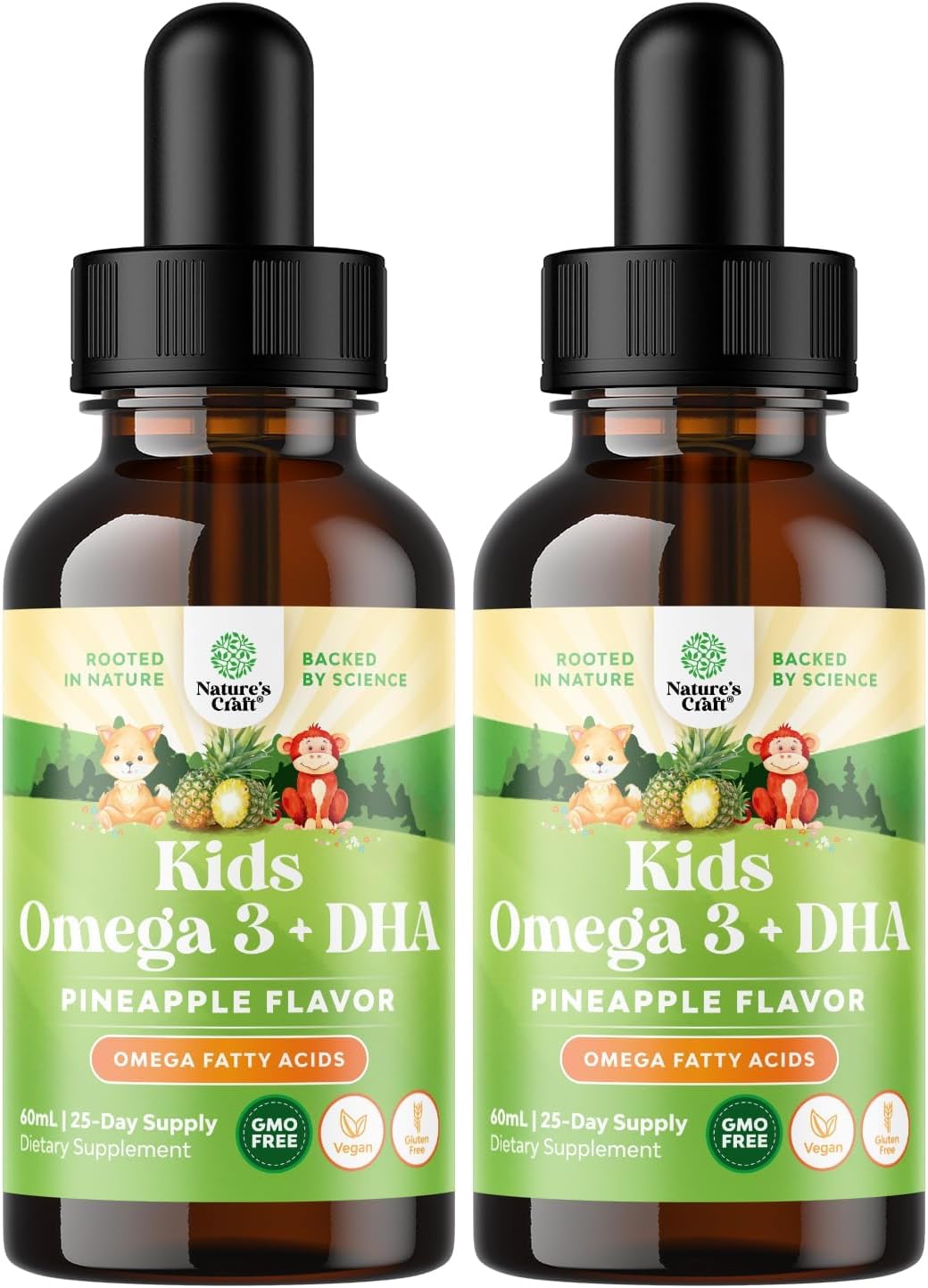Amazon.com: Kids DHA Omega 3 Drops - Fatty Acids Omega 3 6 9 for Brain ...