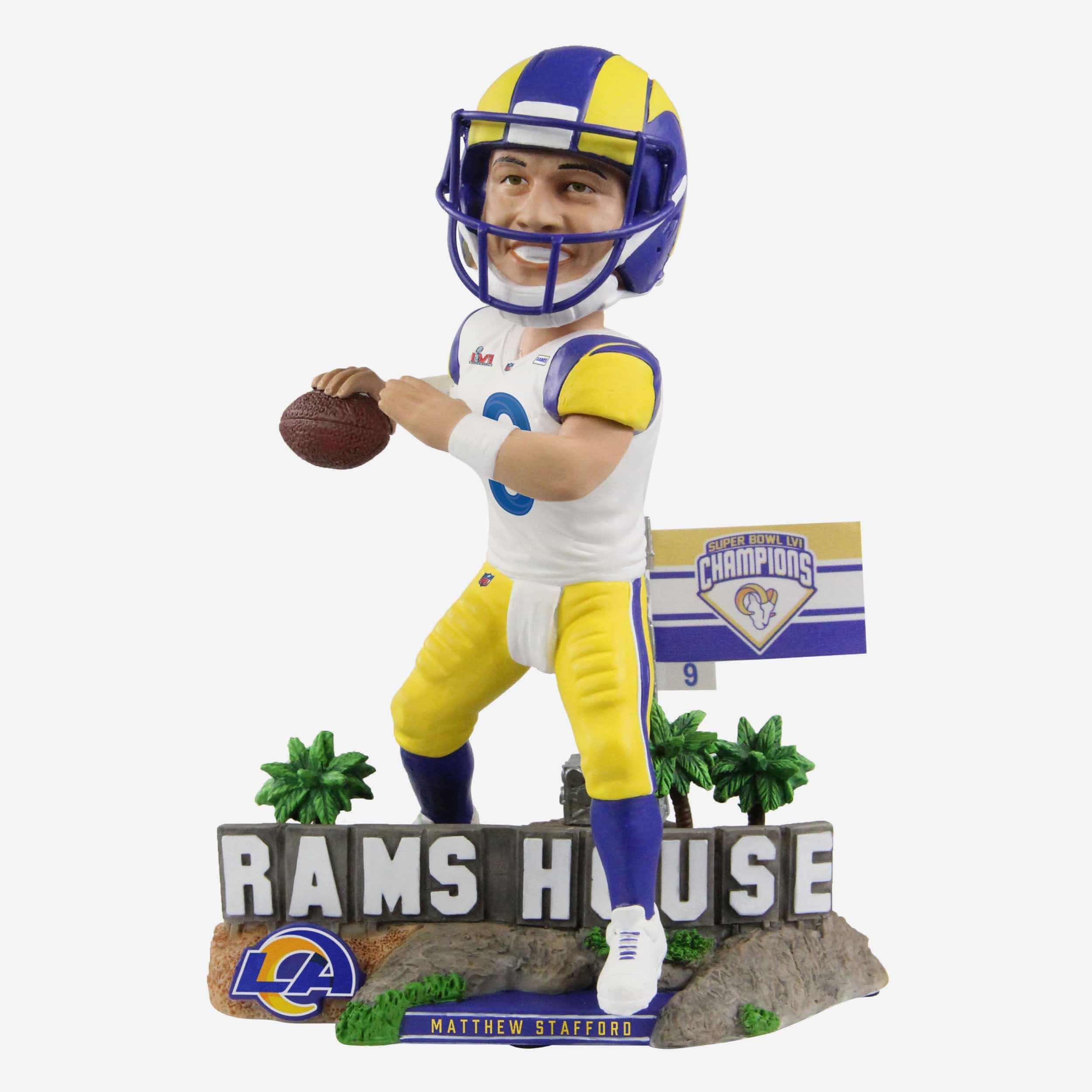 Amazon.com: Matthew Stafford (Los Angeles Rams) Rams House Bobblehead ...
