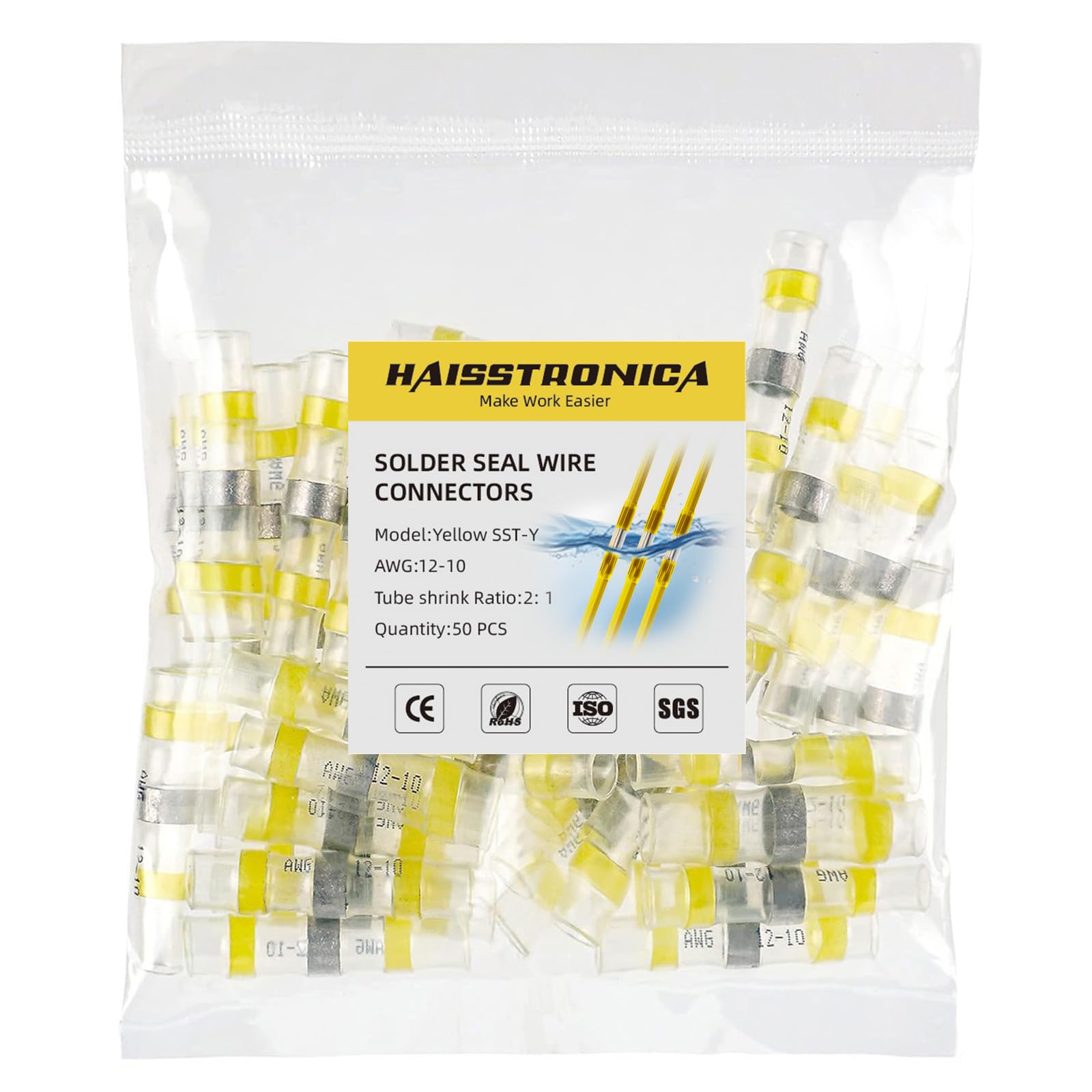 Snapklik.com : Haisstronica 50PCS Solder Seal Wire Connectors ...