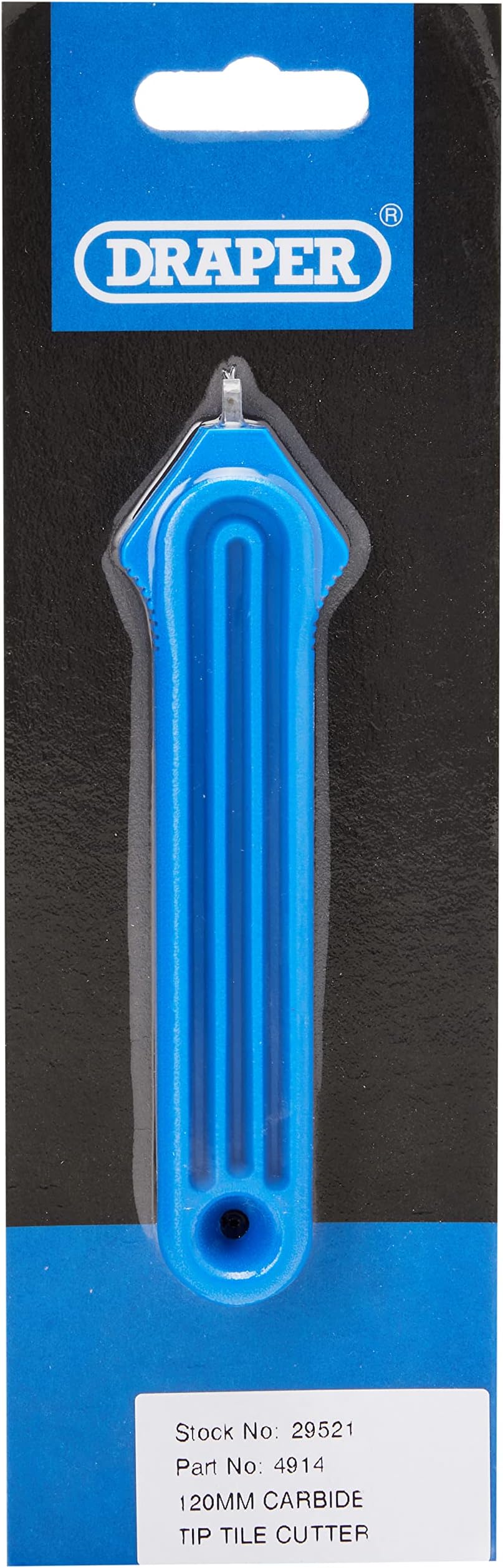 Draper 120mm Tile Cutter | Tungsten Carbide Cutting Tip | Double Edged ...