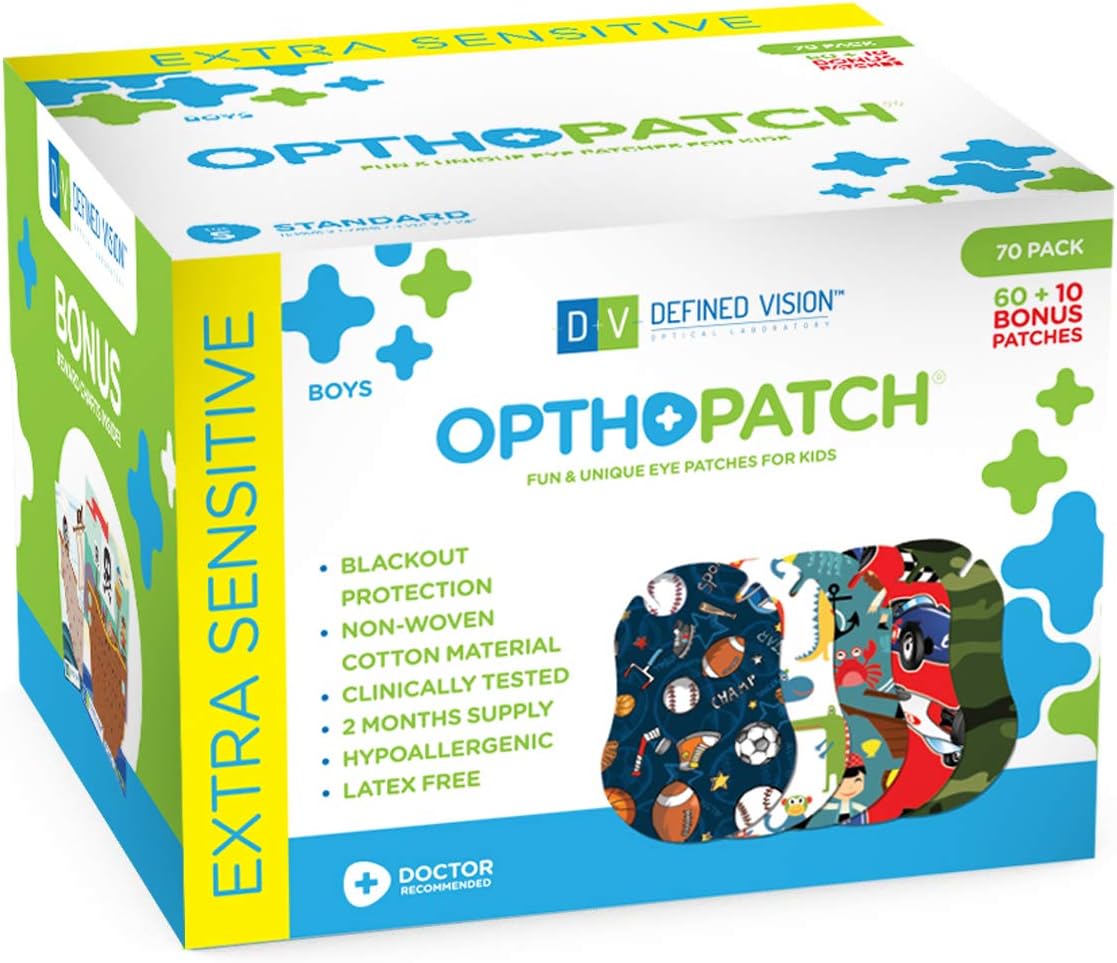 Amazon.com: Opthopatch Kids Eye Patches - Fun Girls Design - 90 + 10 ...