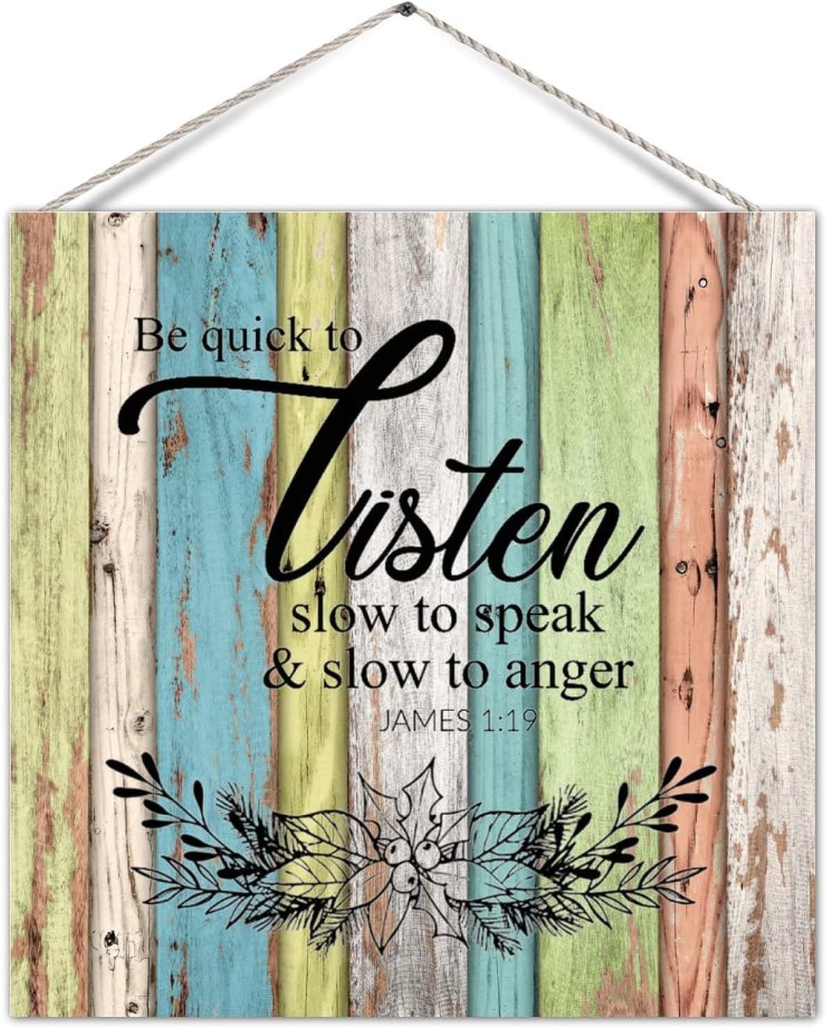 Amazon.com: Decorative Wood Pallet Sign Plaque Bible Verse Quote Be ...