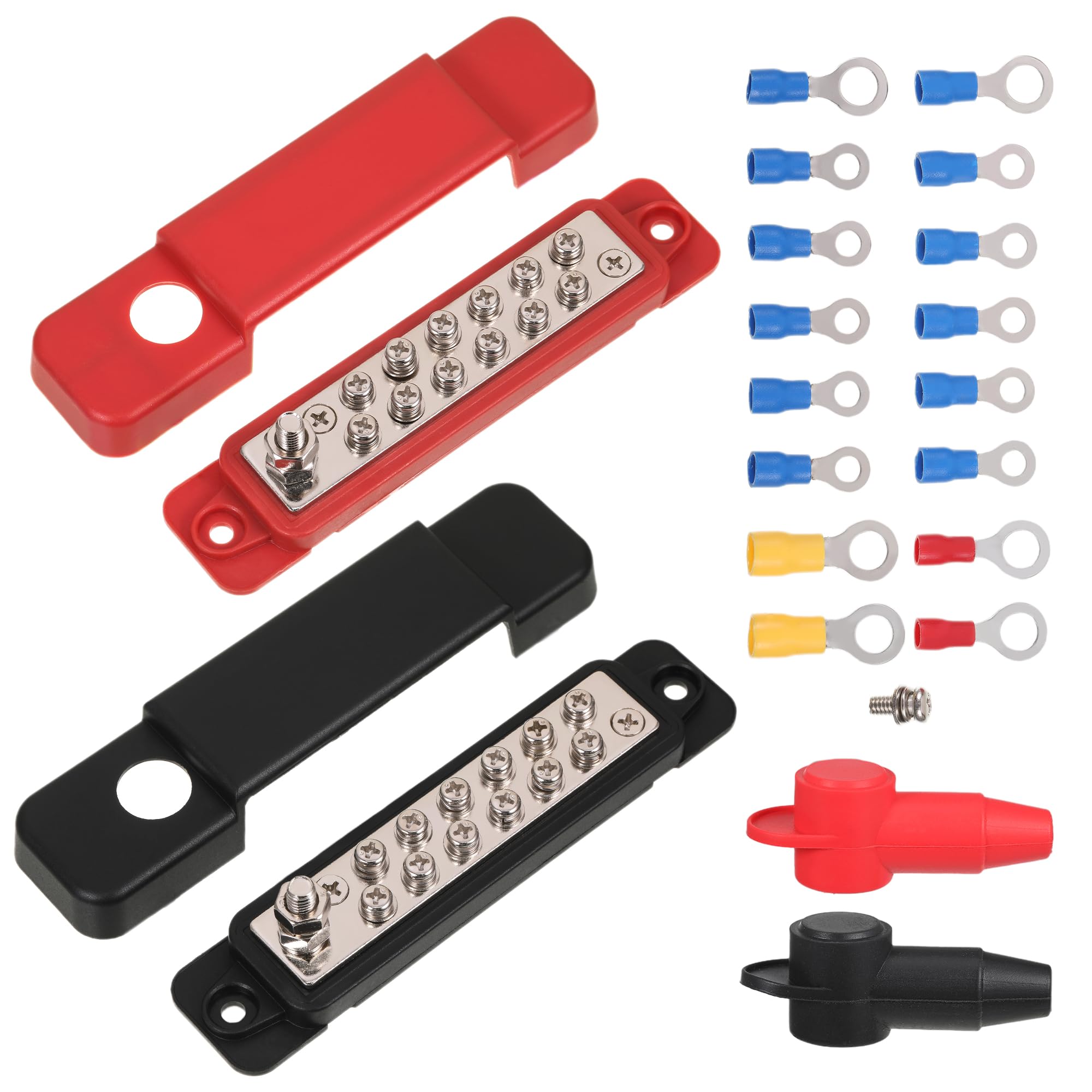 12 Terminal Power Distribution Block Bus Bar, 12V Bus Bar Power ...