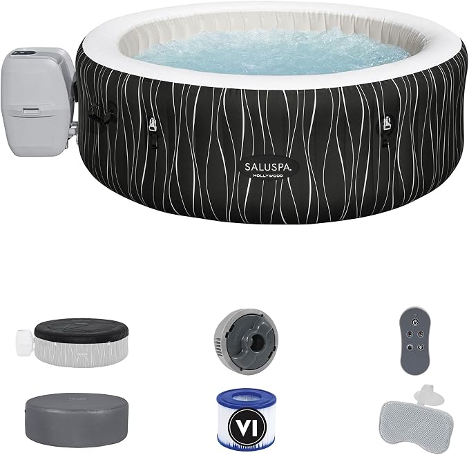 Amazon.com : Bestway SaluSpa Hollywood EnergySense Luxe AirJet Round ...