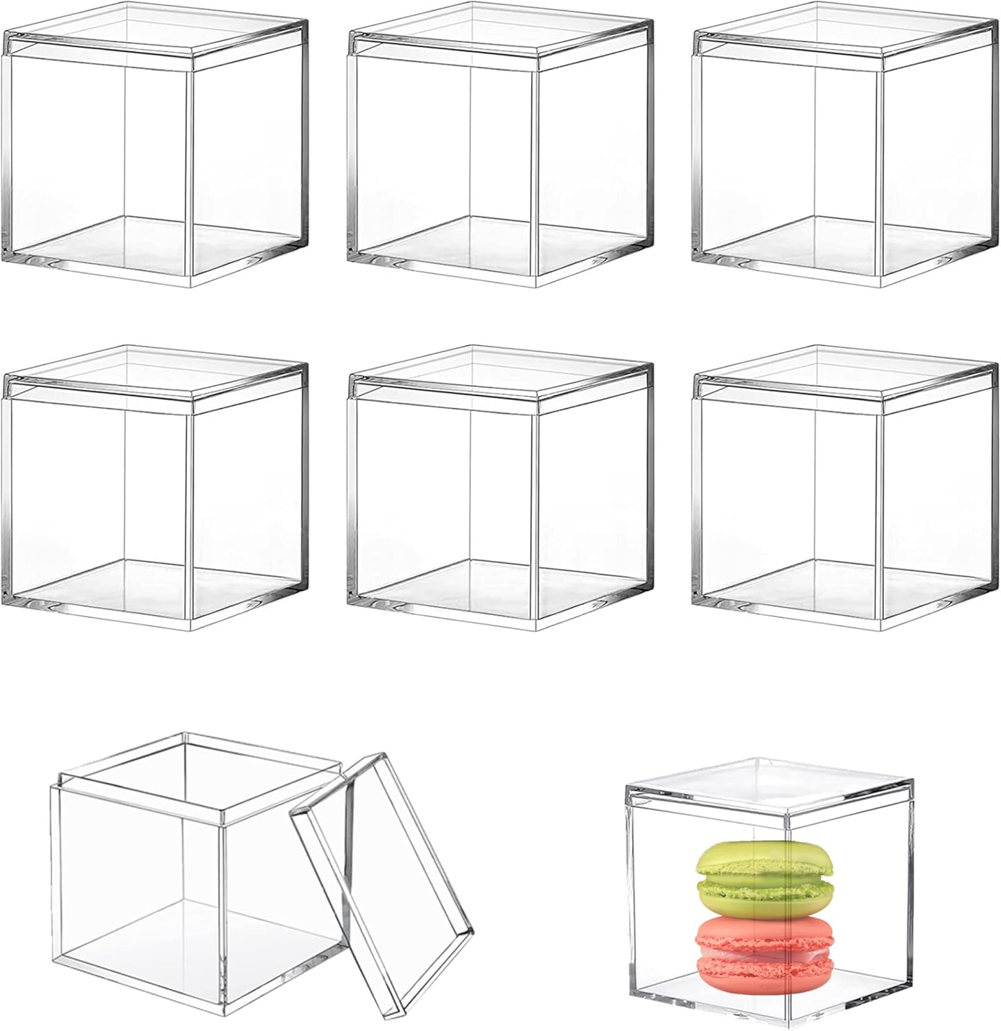 Amazon.com: Acrylic Box Clear Display Boxes with Lids Small Candy Box ...