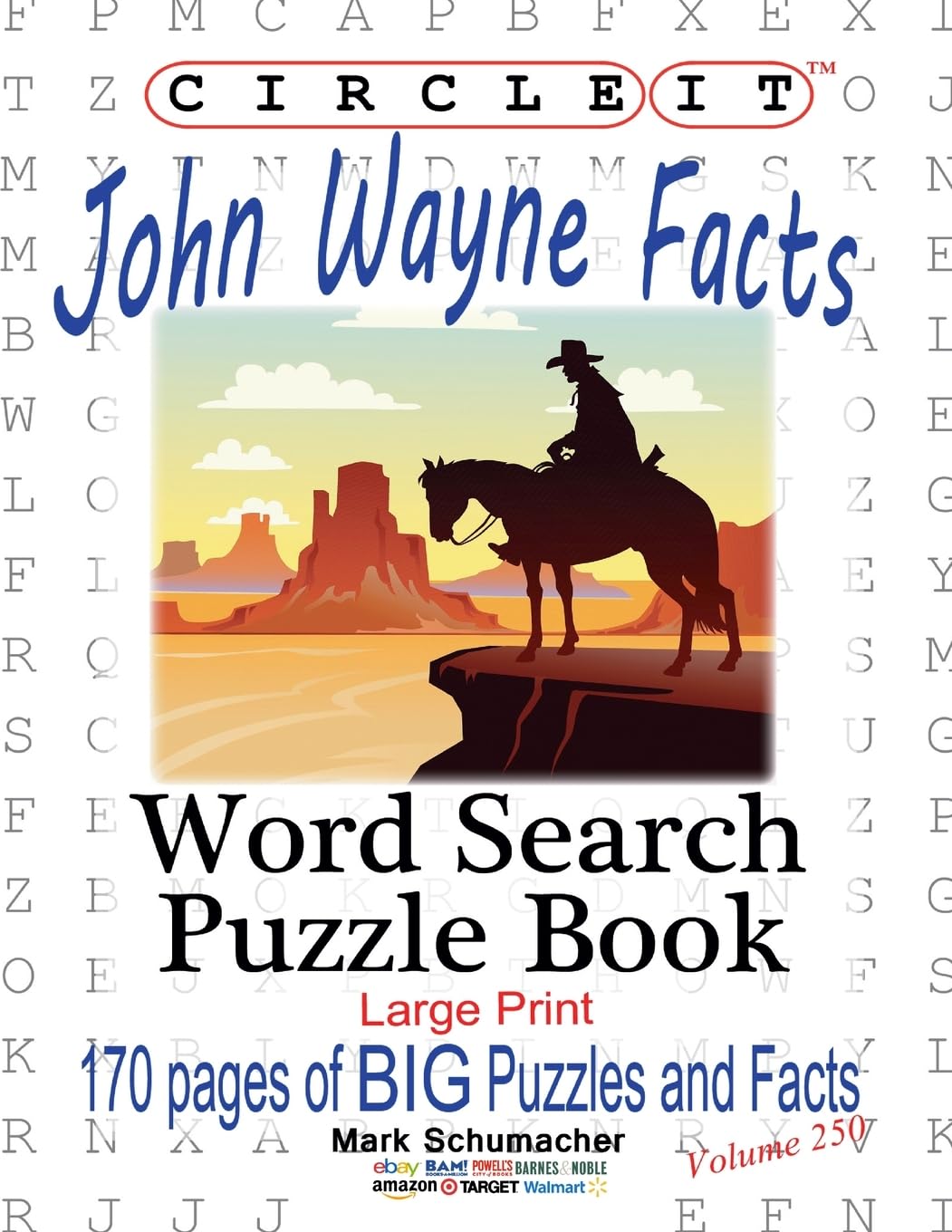 Snapklik.com : Circle It, John Wayne Facts, Word Search, Puzzle Book
