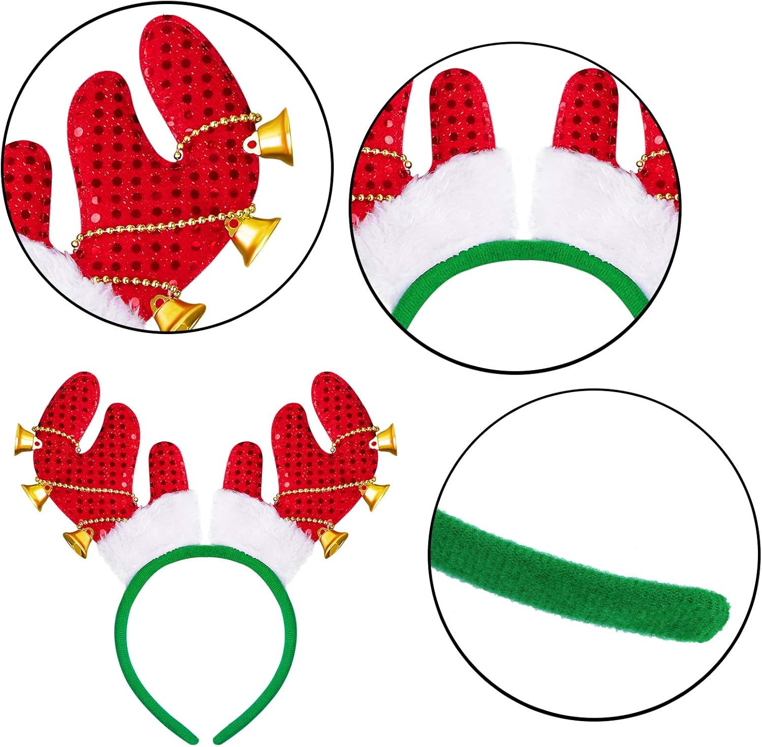 Aneco 6 Pack Creative Christmas Headband Elves Leg Headband Christmas ...