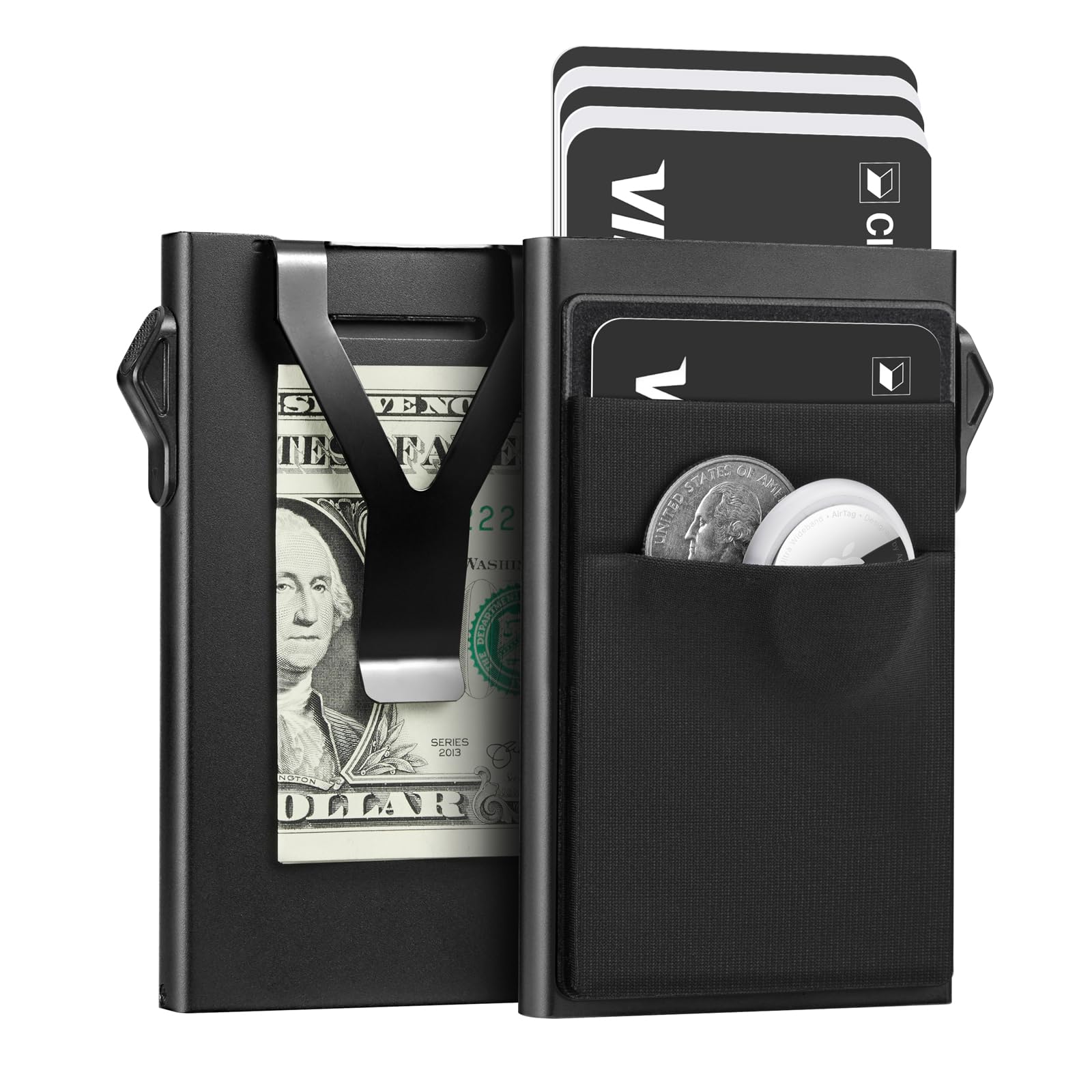 Amazon.com: YESIIW Wallet for Men, Minimalist Wallet for Men with Money ...