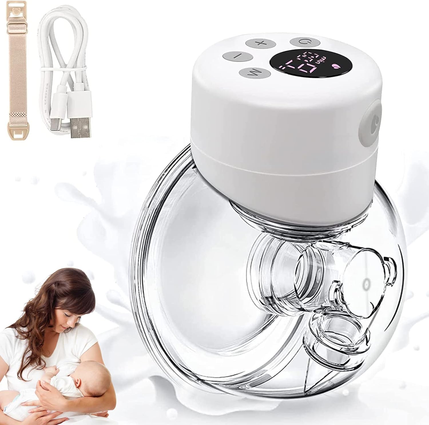 ANYOUI Breast Pump, Wearable Breast Pump, S12 Hands Free Breast Pump ...