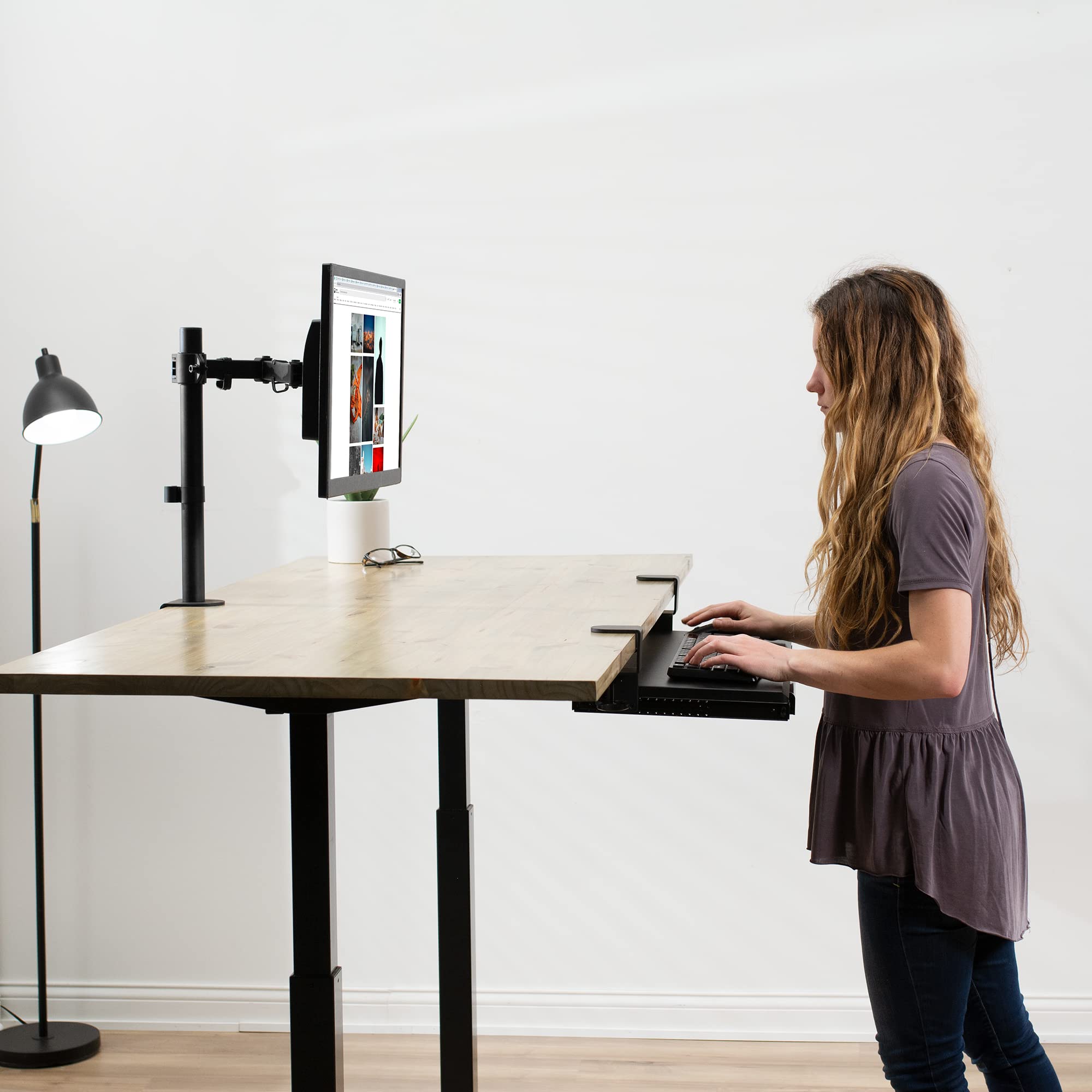 Buy VIVO Large Keyboard Tray Under Desk Pull Out Platform with Pencil ...