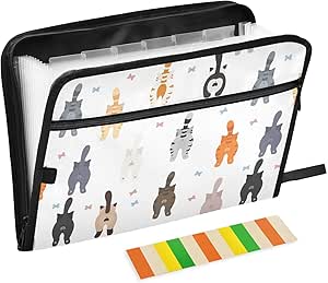 Amazon.com : Cat`s Butts File Folders,Plastic Folders with 13 Pockets ...