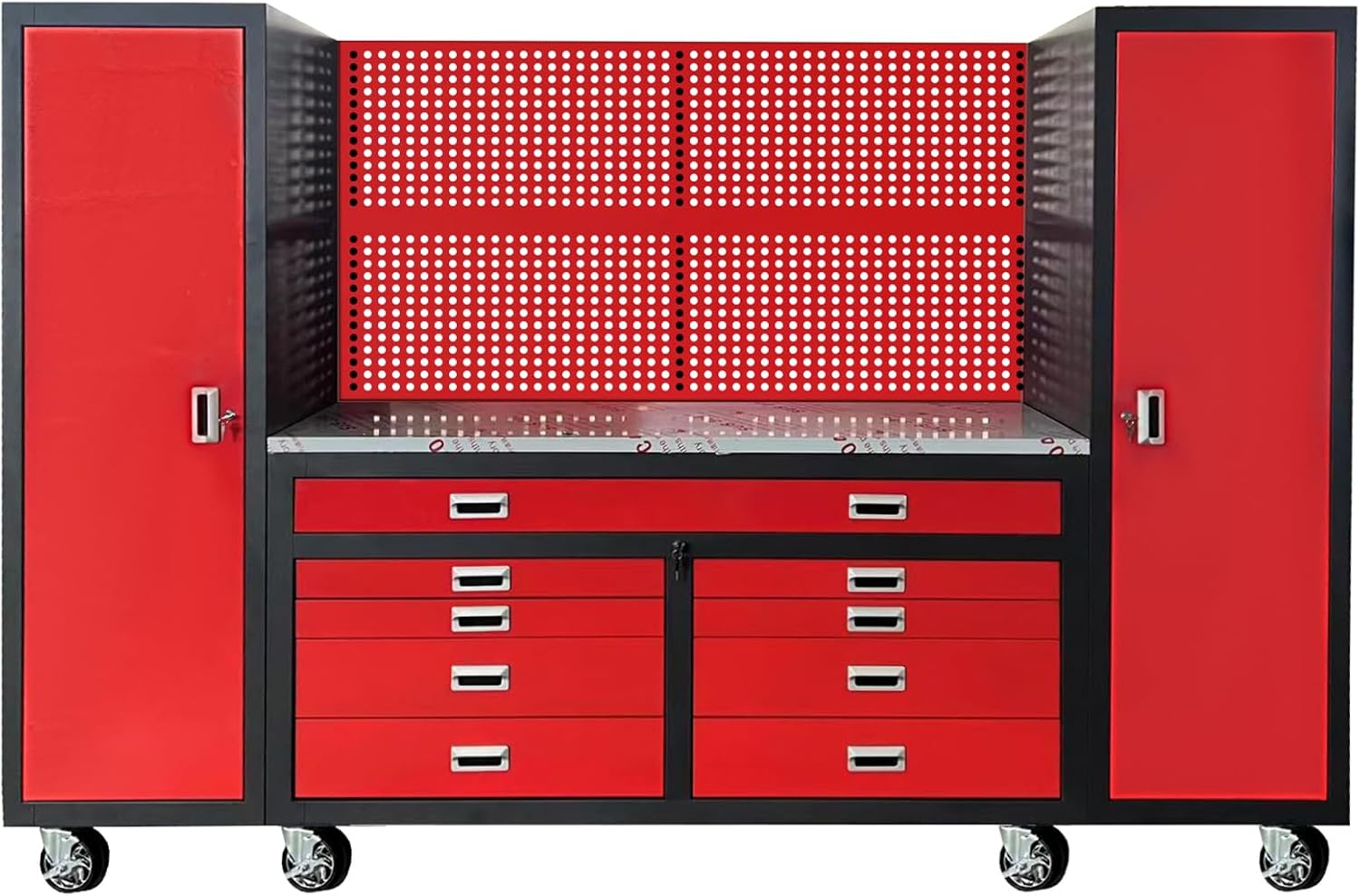 Amazon.com: BOVONO Mobile Heavy-Duty Workstation with 8 Regular Drawers ...