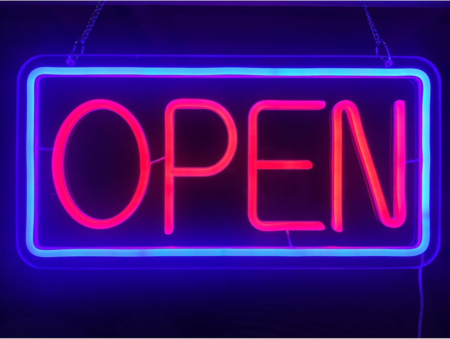 LED Neon Sign Open Sign for Business, 16 x 8 Inch, USB Powered with On ...