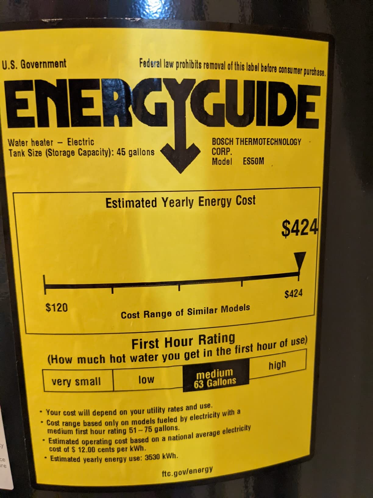 $13/mo - Finance Bosch Thermotechnology Tronic 5000T 30-Gallon Standard ...