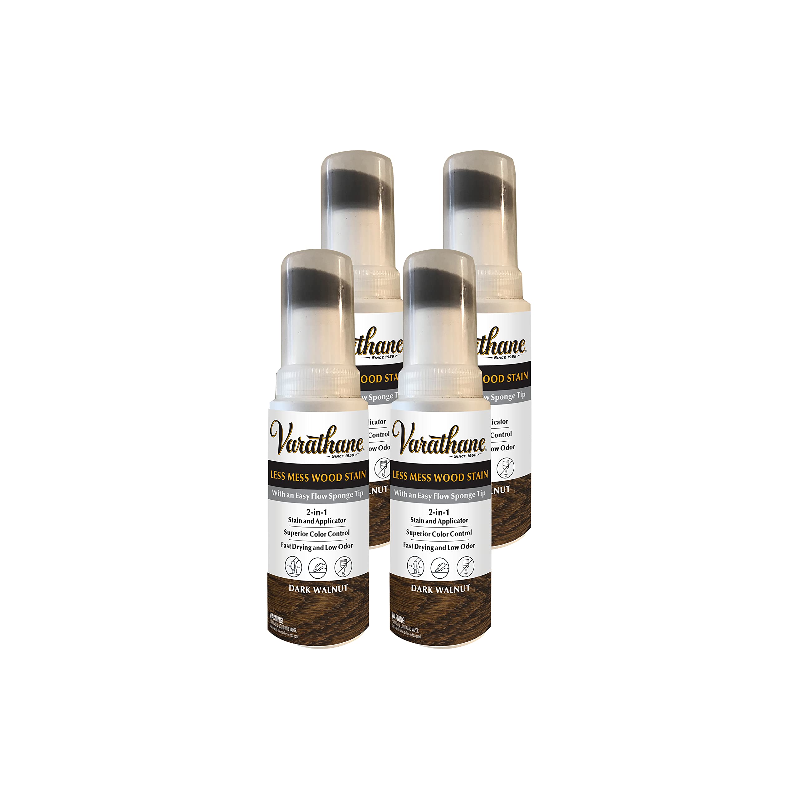 Snapklik.com : Varathane 368029-4PK Less Mess Wood Stain And Applicator