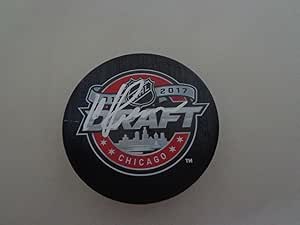 Michael Rasmussen Detroit Red Wings signed 2017 NHL Draft Puck ...