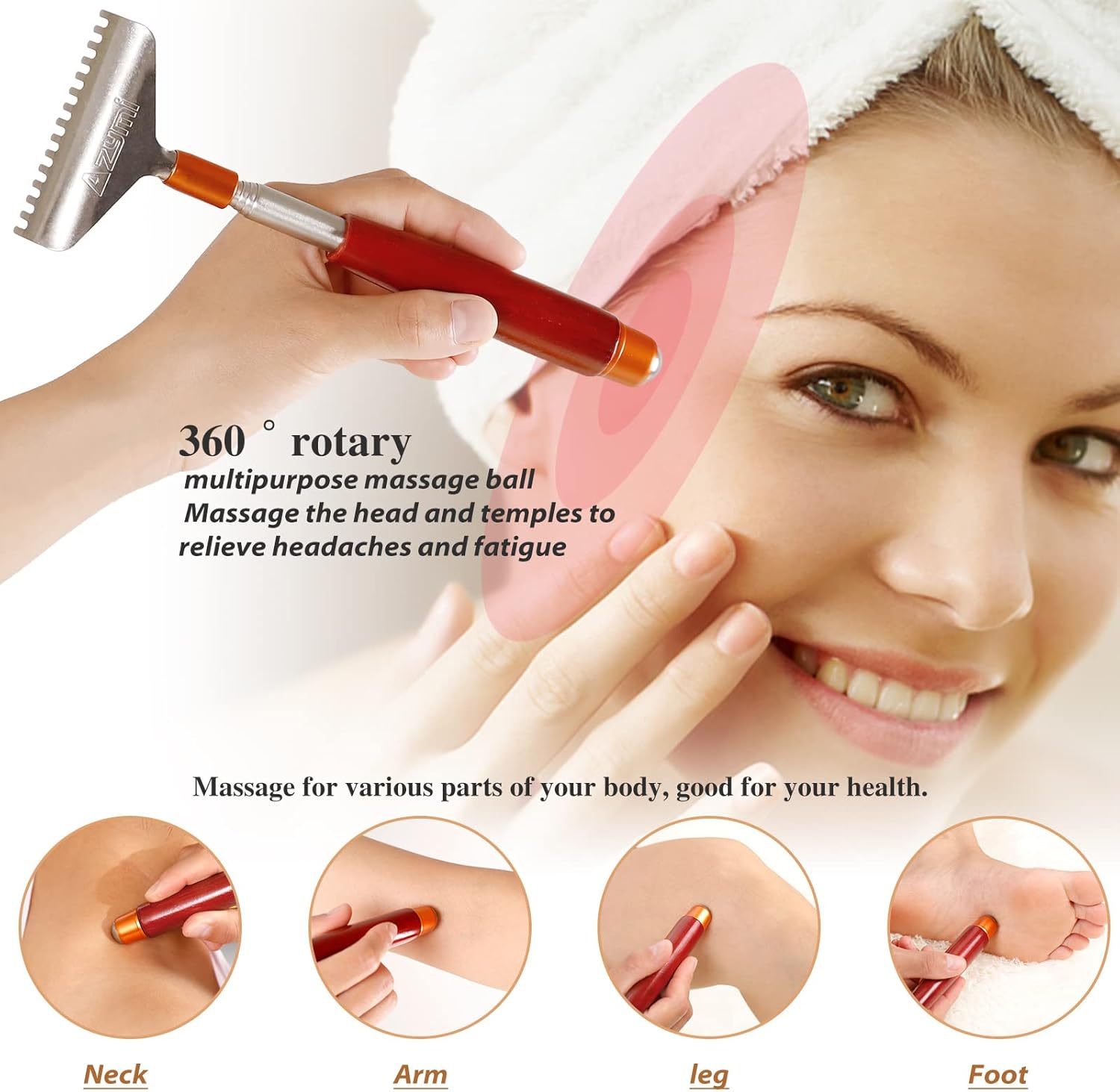 Long Back Scratcher for Men, Azymi Telescopic Back Scratcher for Women ...