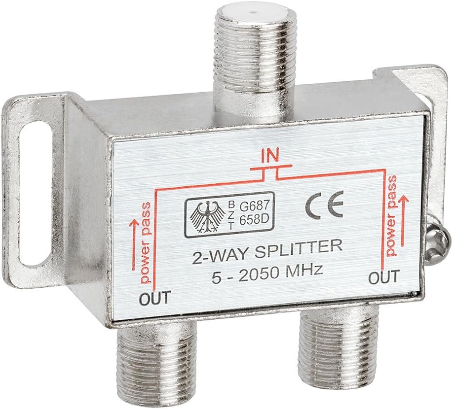 Amazon.com: Cmple 2-Way Splitter 2050MHz F-Type 2.05Ghz 2 Way Coaxial ...
