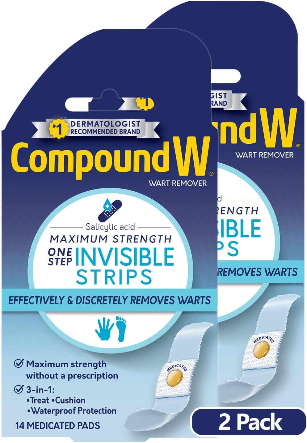 Amazon.com: Compound W Maximum Strength One Step Invisible Wart Remover ...