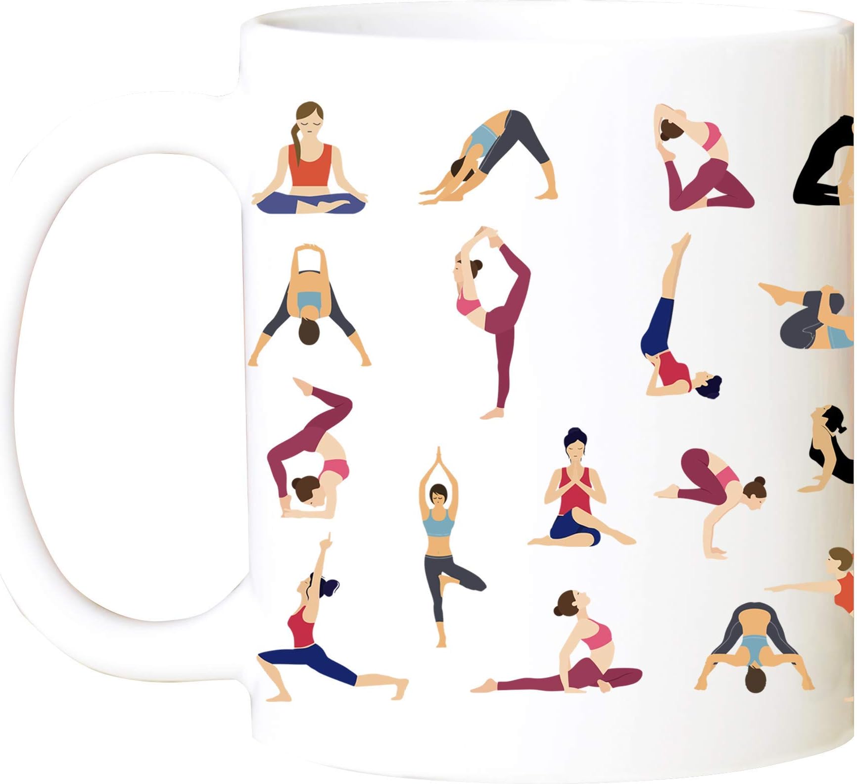Amazon.com: Yoga Pose Coffee Mug - Mother's Day Gift - Girl Power Mug ...
