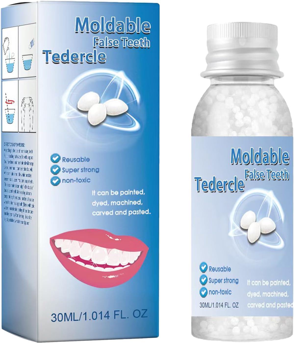 Amazon.com: Tedercle Tooth Repair Beads Kit, 30ml Moldable Thermal ...
