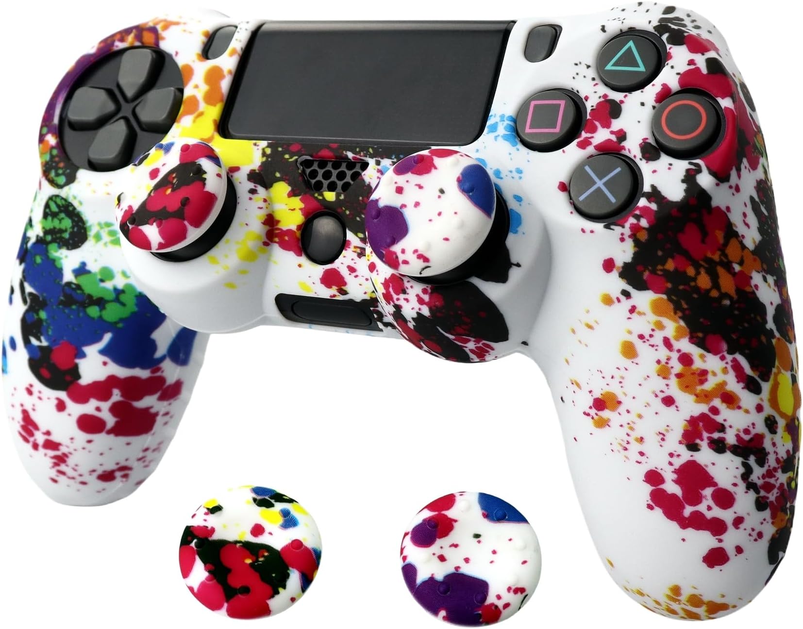 Amazon.com: Skin for Ps4 Controller, Anti-Slip Silicone Shell Cover ...