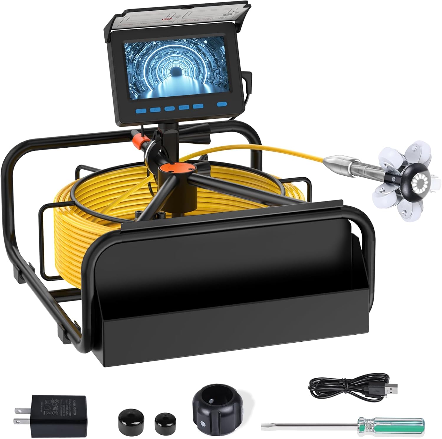 JQKJCAM Inspection Camera,Industrial Endoscope Camera with Light,4 ...