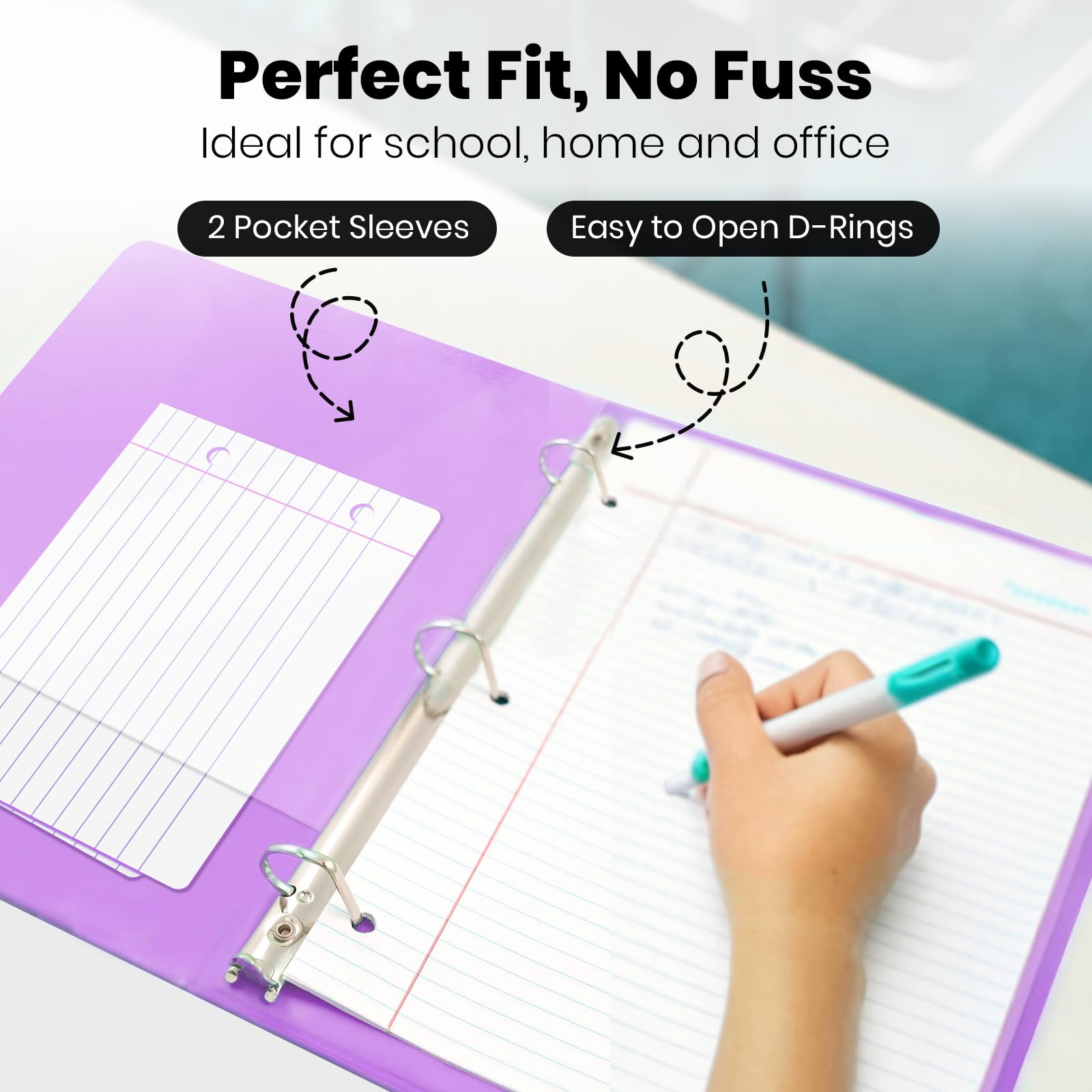 Snapklik.com : Yoobi 3 Ring Binders - 1 Inch Binder