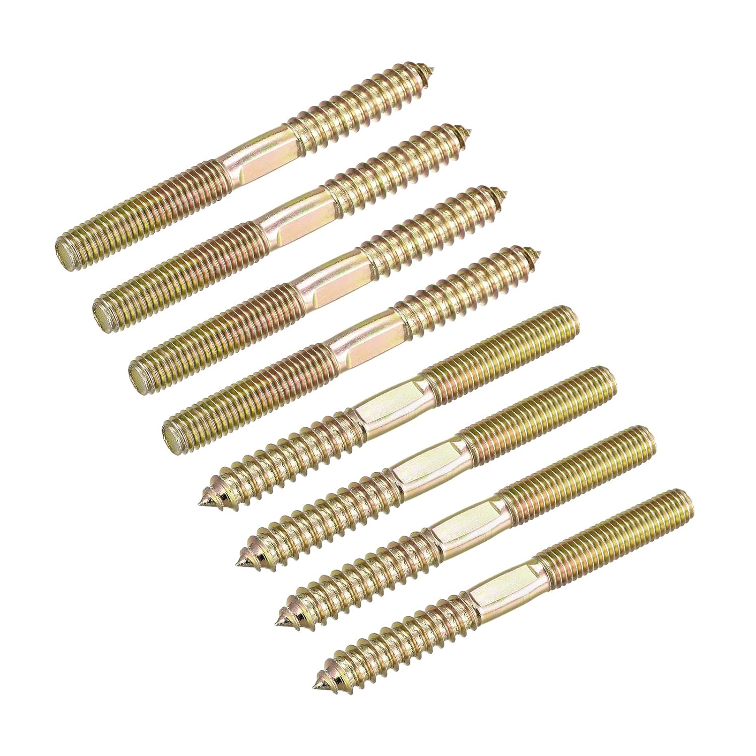 sourcing map M10 Hanger Bolts Length 100mm Double Headed Bolts Self ...