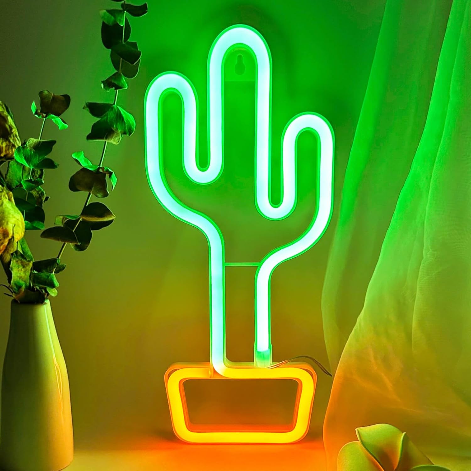 Amazon.com: VIFULIN Neon Cactus Light - Cactus Neon Sign, Green LED ...