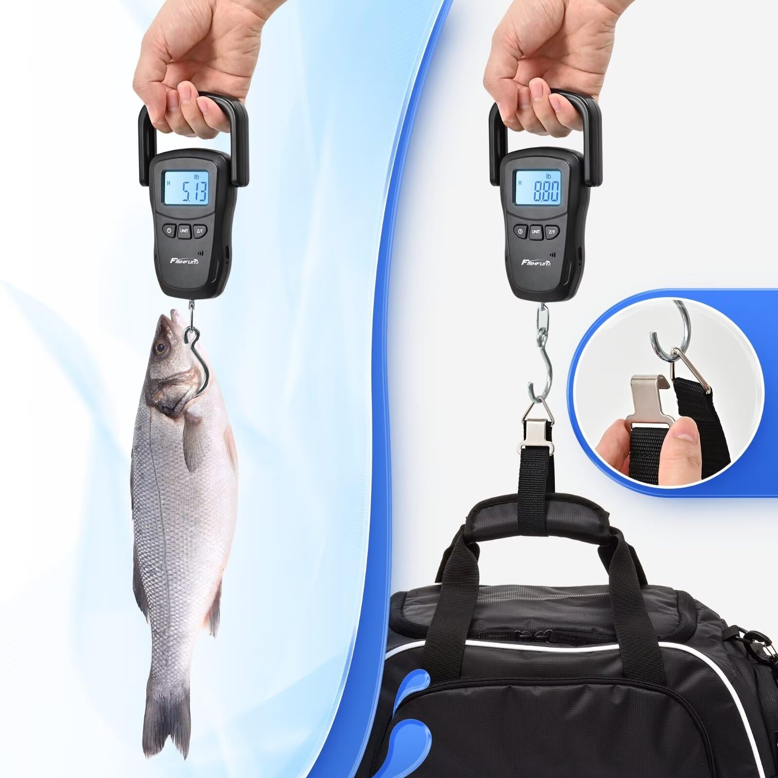 Handheld Digital Scale Digital Hanging Scale 60kg Capacity - Portable ...