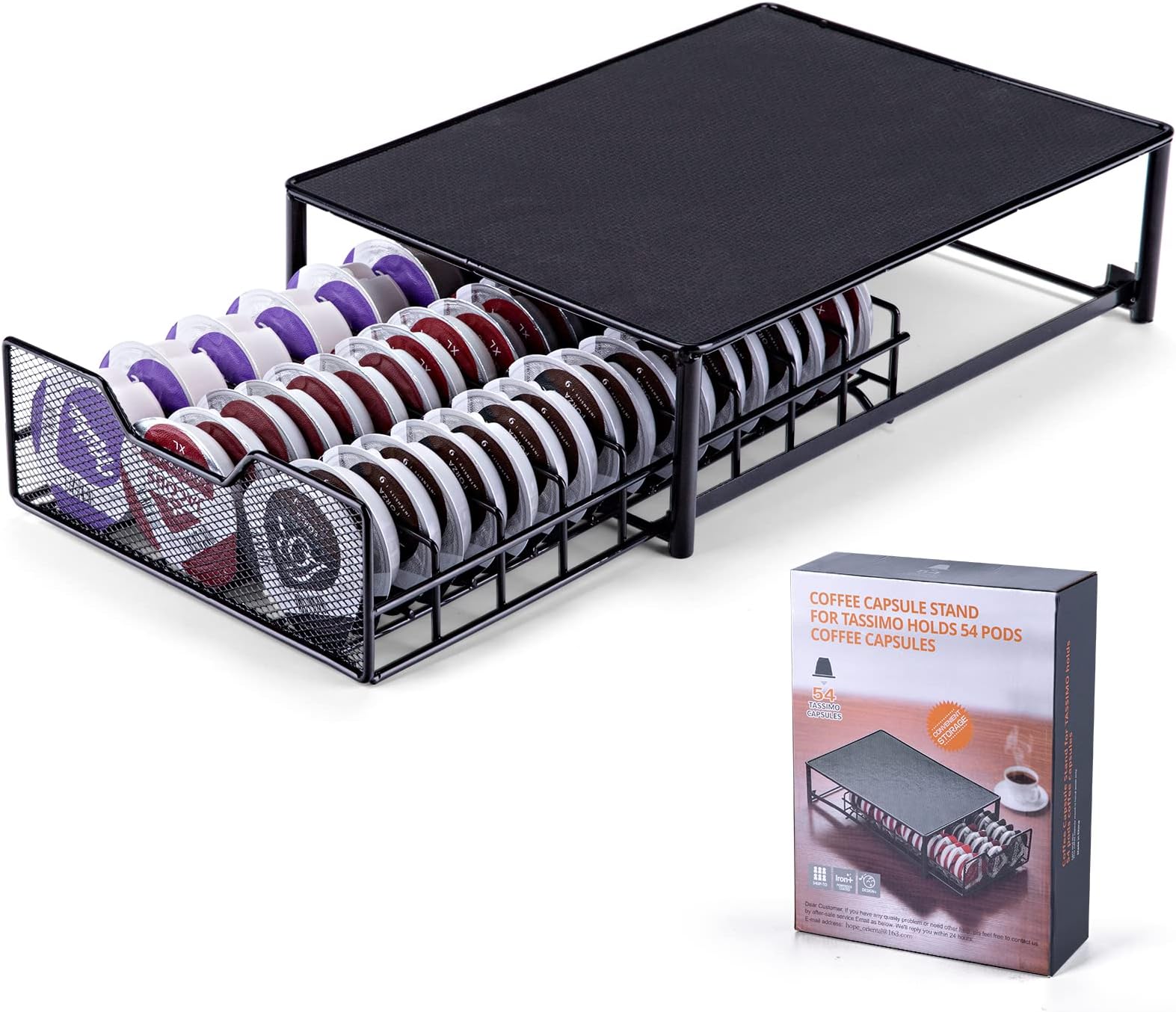 SoBuy Portacapsule compatibile con macchine da caffè, cassetto porta ...