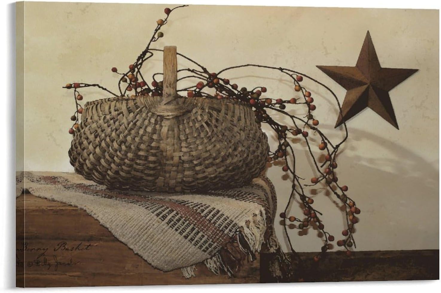 Amazon.com: Berry Basket by Billy Jacobs Prints Wall Art Paintings ...