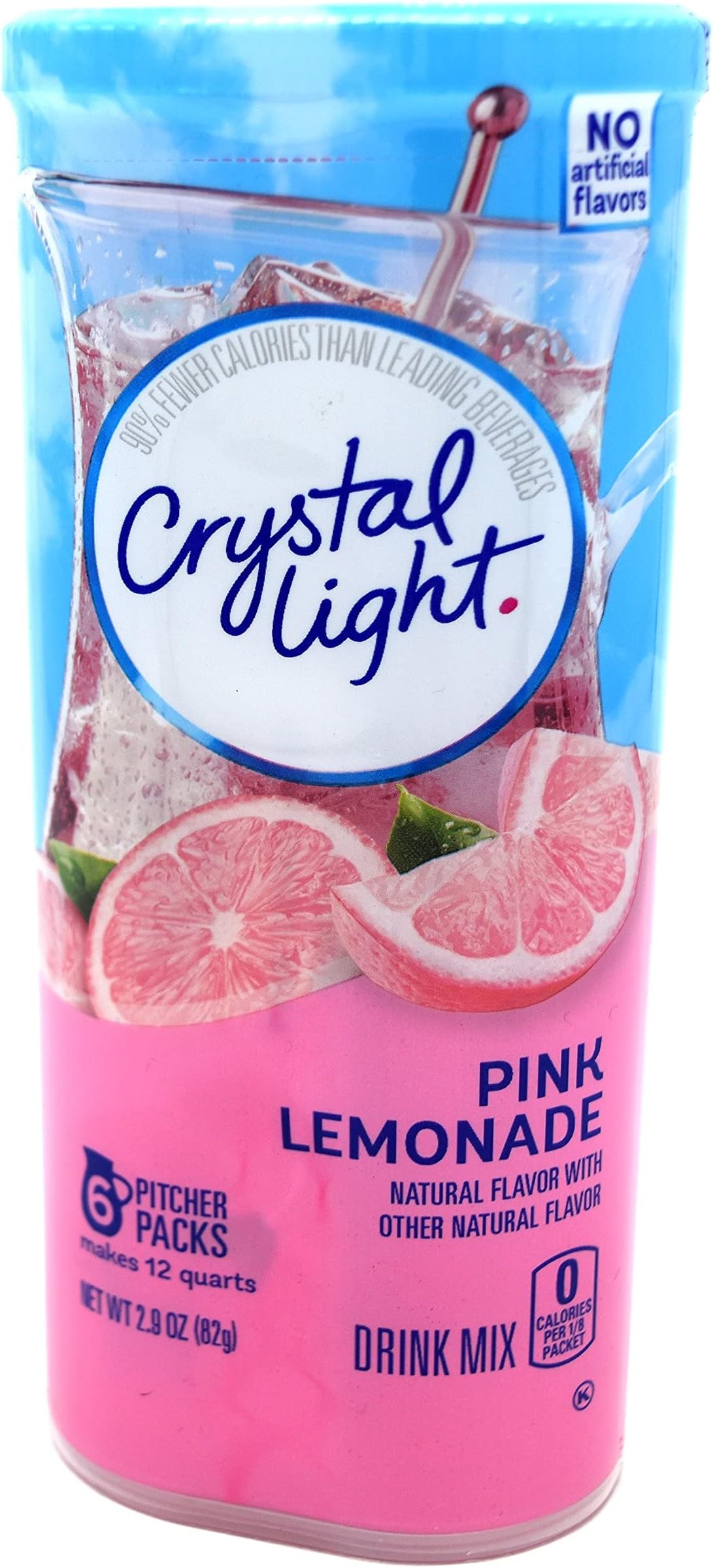 Amazon.com : Crystal Light Pink Lemonade Drink Mix (24 Pitcher Packets, 4 Canisters of 6 ...