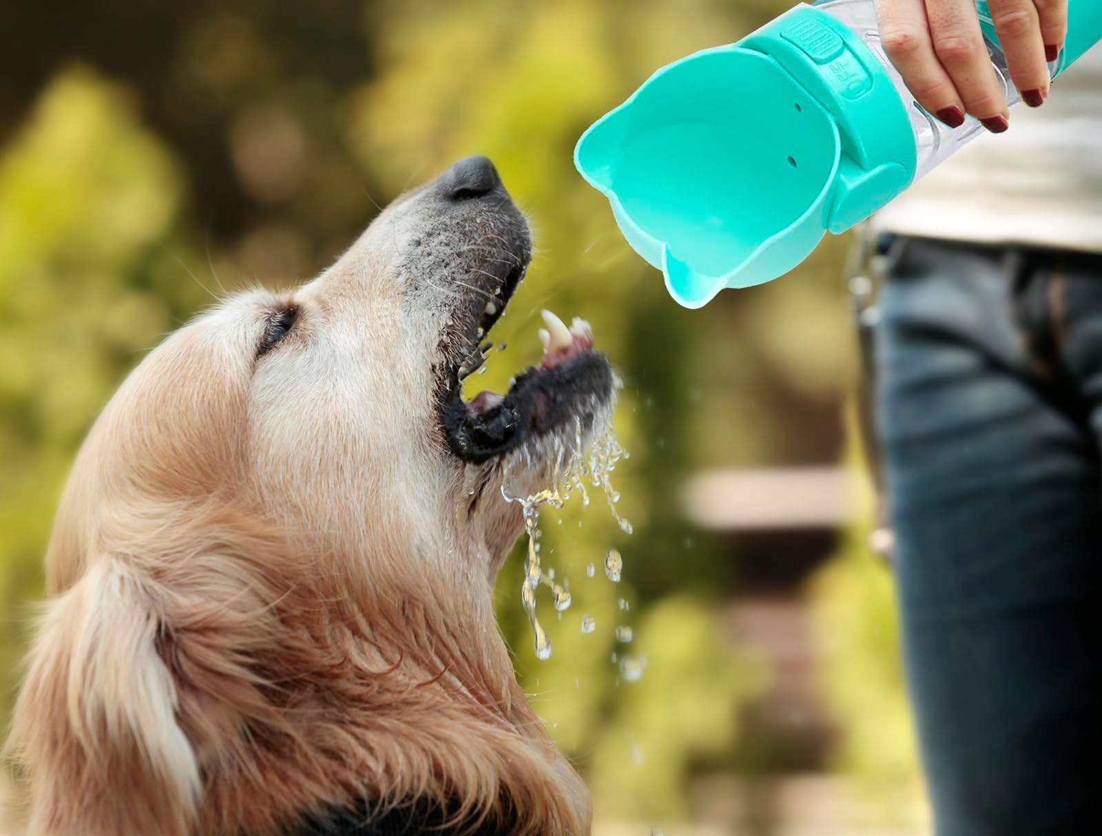 Pet Supplies : Foldable Portable Dog Water Bottle - Pet Water Dispenser ...