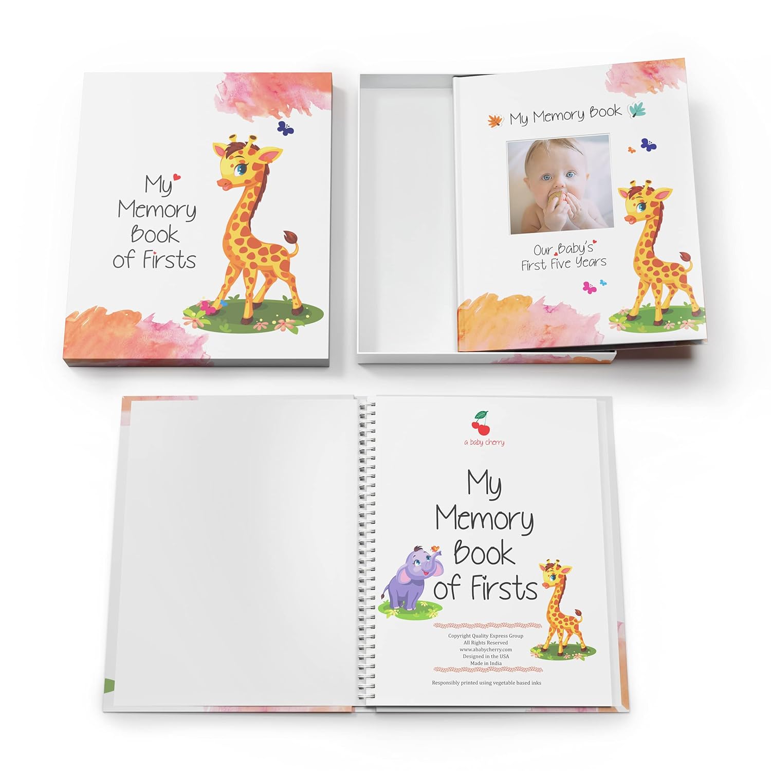 A Baby Cherry - Baby Record Book with Photo Album || Baby Memory Book ...