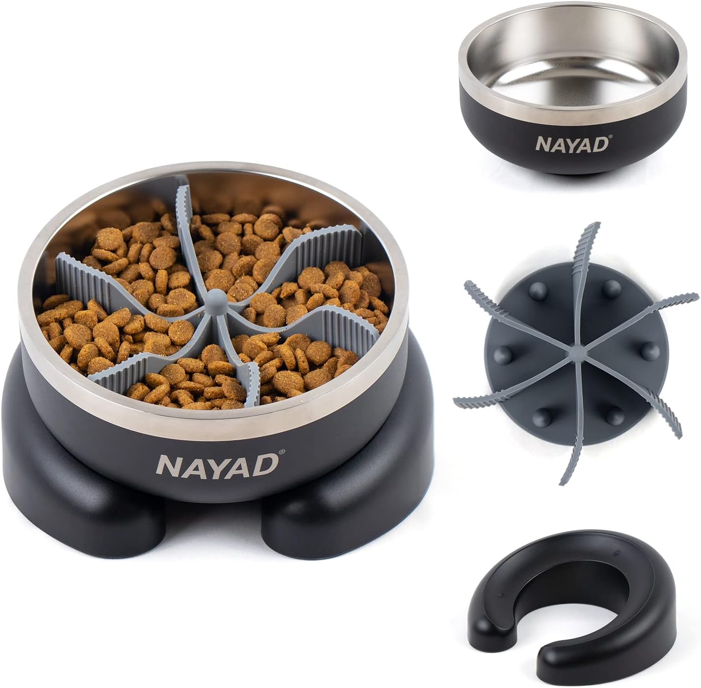 Amazon.com: Slow Feeder Dog Bowls Stainless Steel Dog Bowls with Slow ...