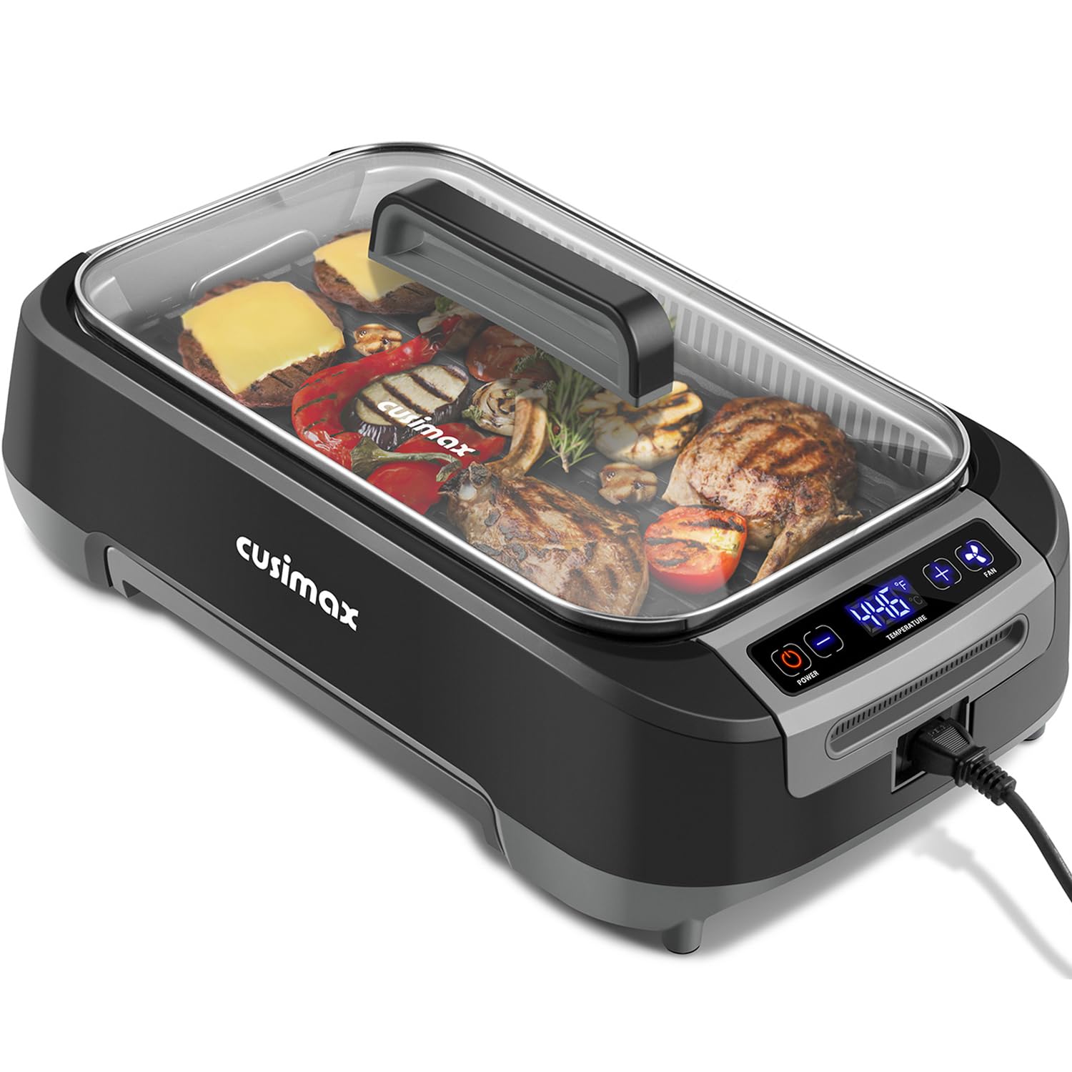 CUSIMAX Smokeless Indoor Grill, 1500W Electric Grill Korean BBQ Grill ...